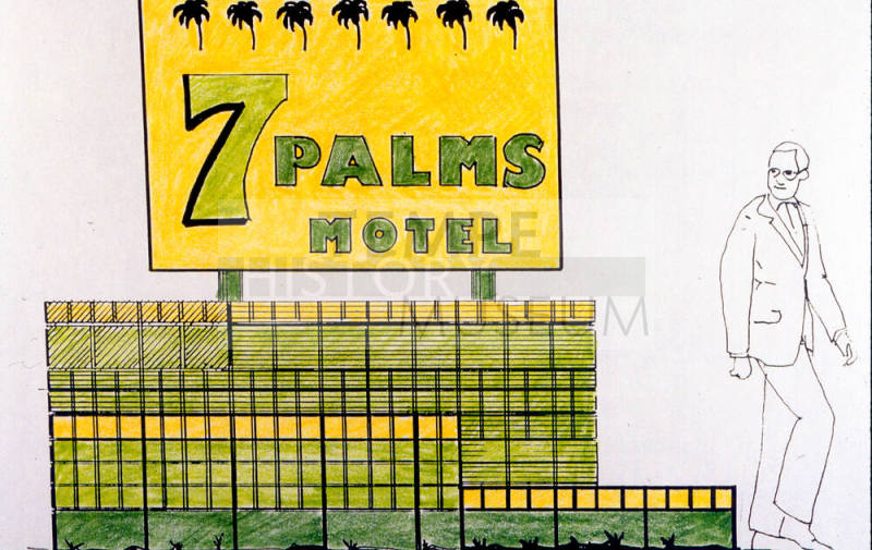 7 Palms Motel Sign Concept, 2042 E. Apache – Works – Tempe History Museum
