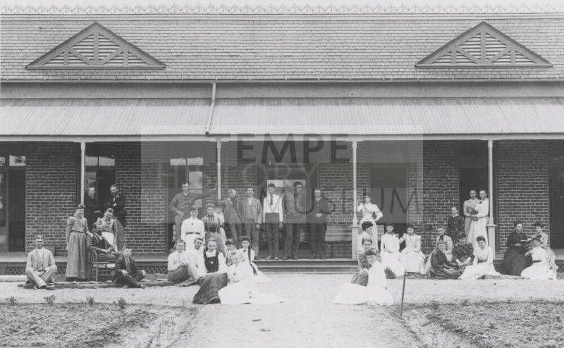 Faculty and Students on North Entrance Porch of Normal School – Works ...